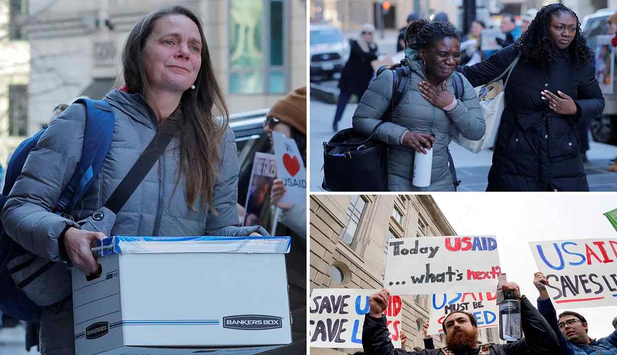 USAID employees were allowed to enter the Washington headquarters to ...